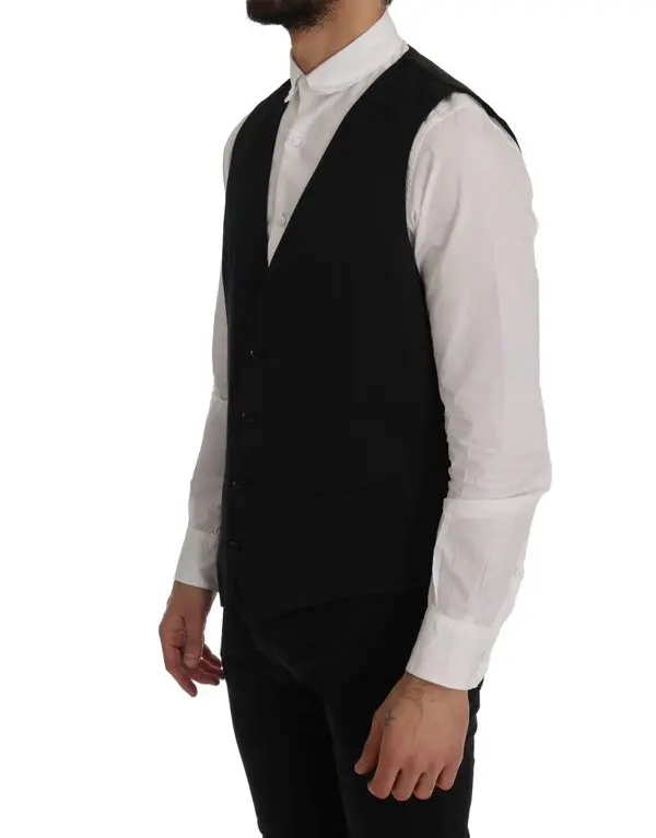 Dolce & Gabbana Staff Cotton Vest - Black