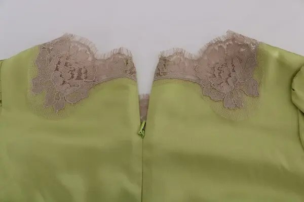 Dolce & Gabbana Silk-stretch Blouse With Floral Lace