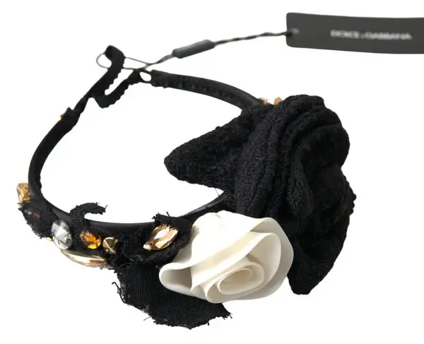 Dolce & Gabbana Embellished Diadem Headband - Black