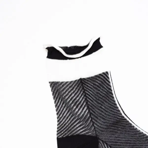 ANTIPAST Striped Sheer Socks - Black