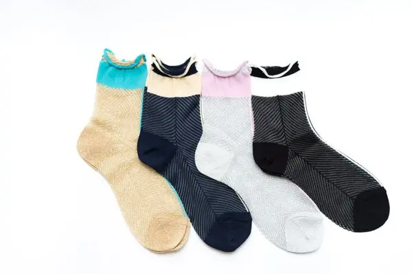 ANTIPAST Striped Sheer Socks - Black