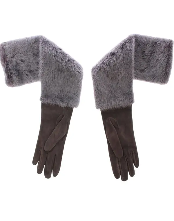 Dolce & Gabbana Elbow Length Gloves - Gray
