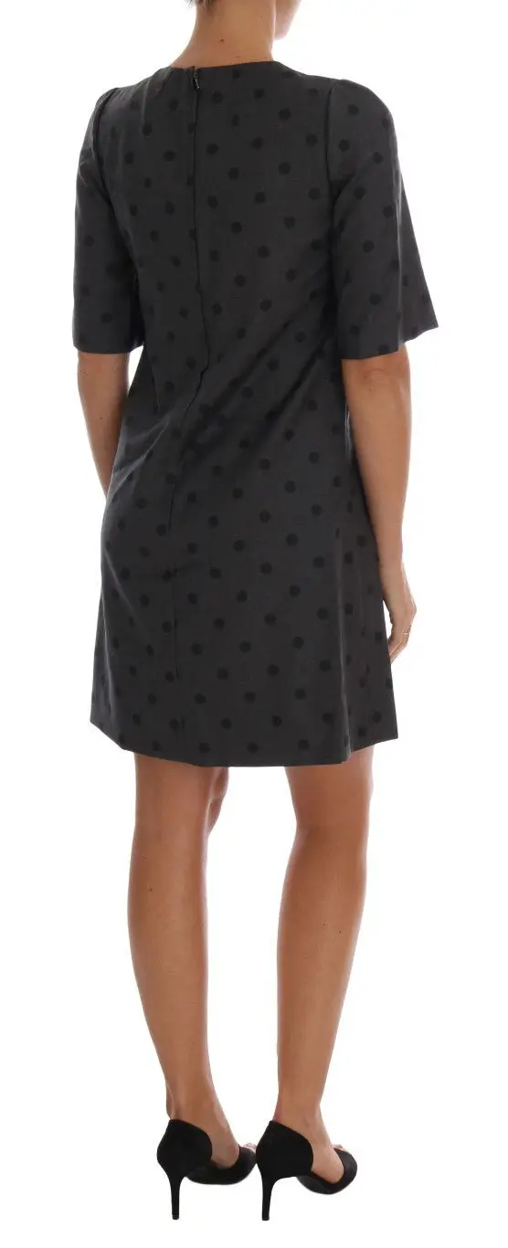 Dolce & Gabbana Polka Dot Sheath Wool Dress