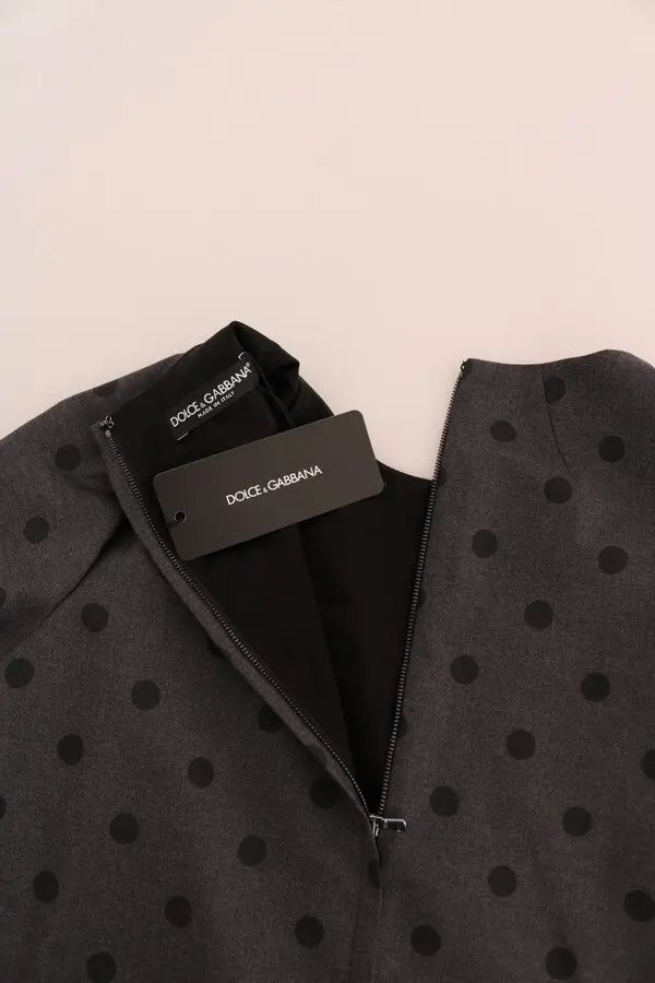 Dolce & Gabbana Polka Dot Sheath Wool Dress