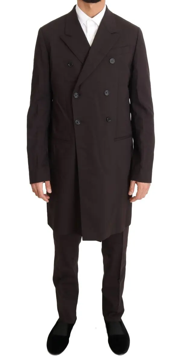 Dolce & Gabbana Wool Stretch Long 3 Piece Suit - Bordeaux