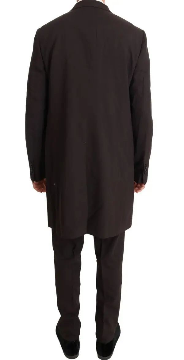 Dolce & Gabbana Wool Stretch Long 3 Piece Suit - Bordeaux