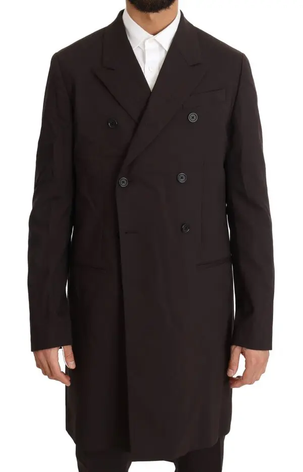 Dolce & Gabbana Wool Stretch Long 3 Piece Suit - Bordeaux