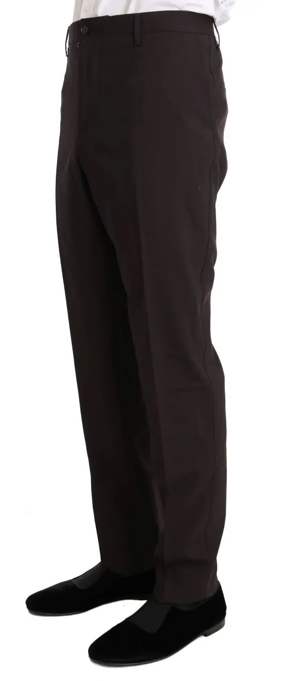 Dolce & Gabbana Wool Stretch Long 3 Piece Suit - Bordeaux