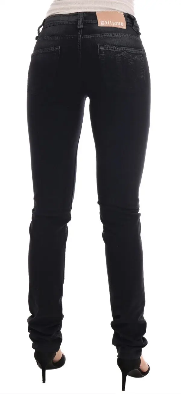 John Galliano Wash Cotton Stretch Regular Fit Jeans - Gray