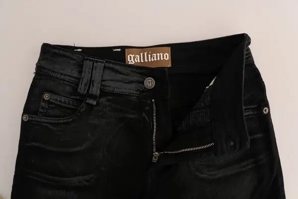 John Galliano Wash Cotton Stretch Regular Fit Jeans - Gray