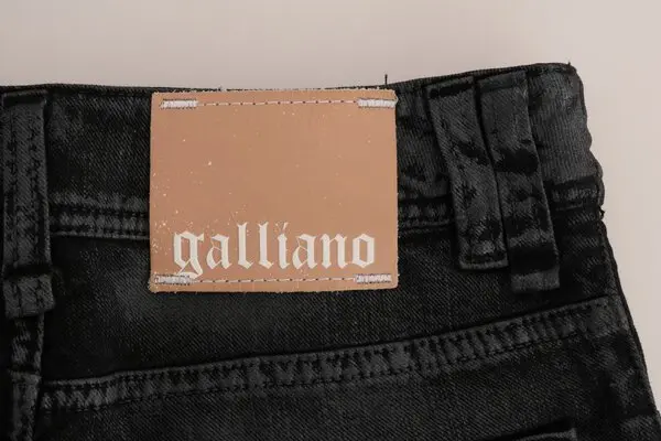 John Galliano Wash Cotton Stretch Regular Fit Jeans - Gray