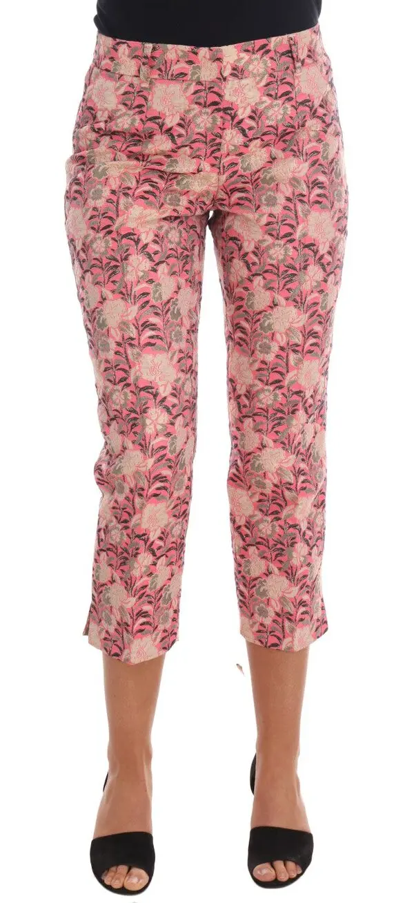 Dolce & Gabbana Floral Brocade Capri - Pink