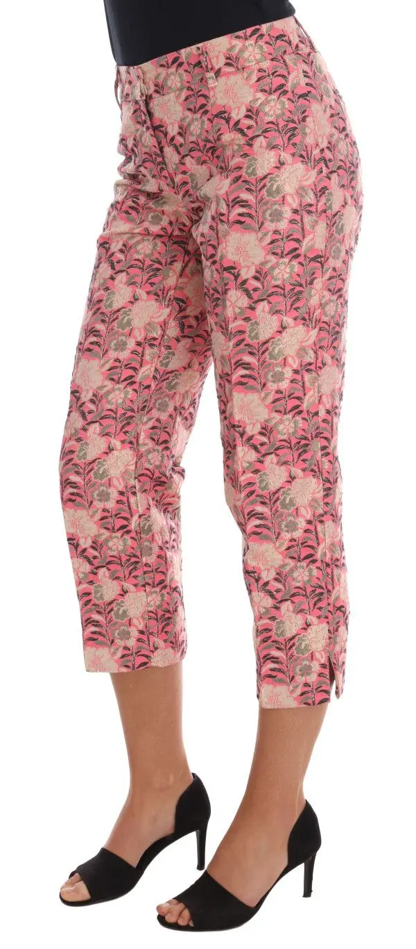 Dolce & Gabbana Floral Brocade Capri - Pink