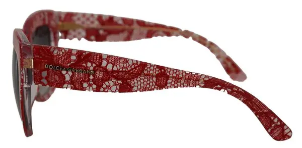 Dolce & Gabbana Lace Acetate Rectangle Sunglasses
