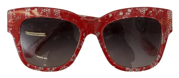 Dolce & Gabbana Lace Acetate Rectangle Sunglasses