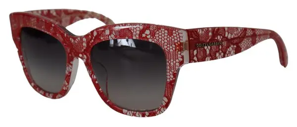 Dolce & Gabbana Lace Acetate Rectangle Sunglasses