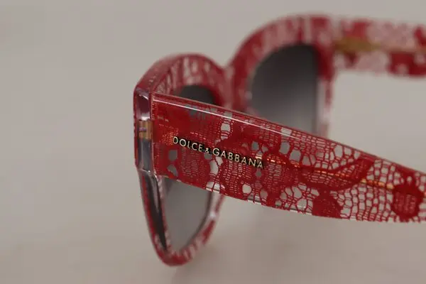 Dolce & Gabbana Lace Acetate Rectangle Sunglasses