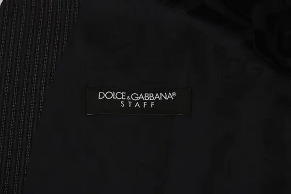 Dolce & Gabbana Striped Wool-blend Waistcoat - Gray