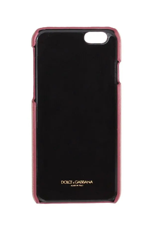 Dolce & Gabbana Leather Heart Crystal Phone Case