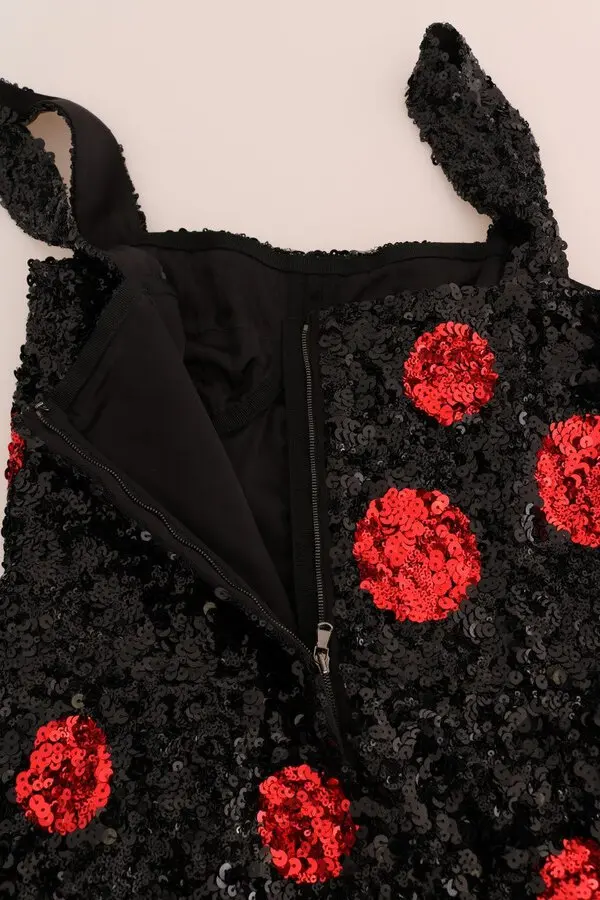 Dolce & Gabbana Polka Dot Sequined Shift Dress