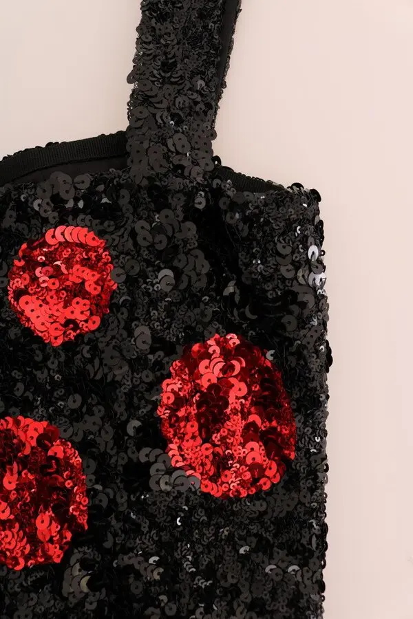 Dolce & Gabbana Polka Dot Sequined Shift Dress