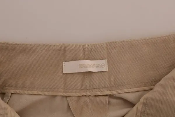 Ermanno Scervino Cotton Bootcut Pants - Beige