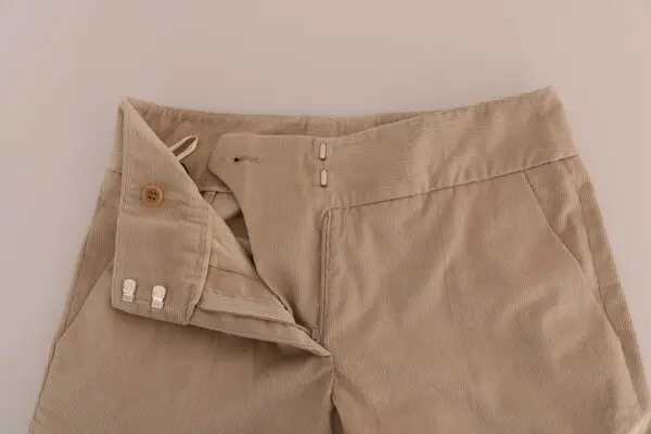 Ermanno Scervino Cotton Bootcut Pants - Beige