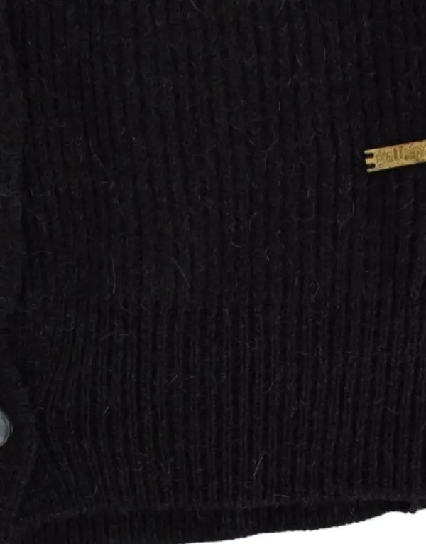 John Galliano Wool Cardigan With Transparent Back - Black