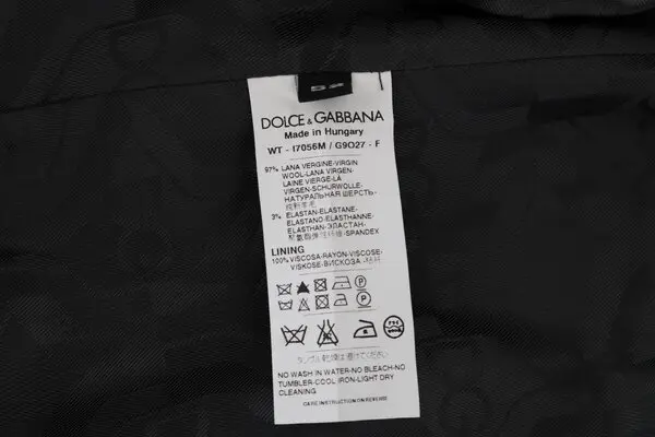 Dolce & Gabbana Wool Stretch Striped Vest - Gray
