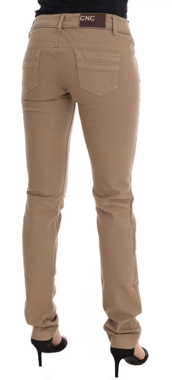 Costume National C’n’c Cotton Stretch Slim Fit Jeans - Beige