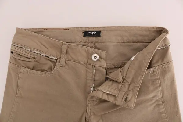 Costume National C’n’c Cotton Stretch Slim Fit Jeans - Beige