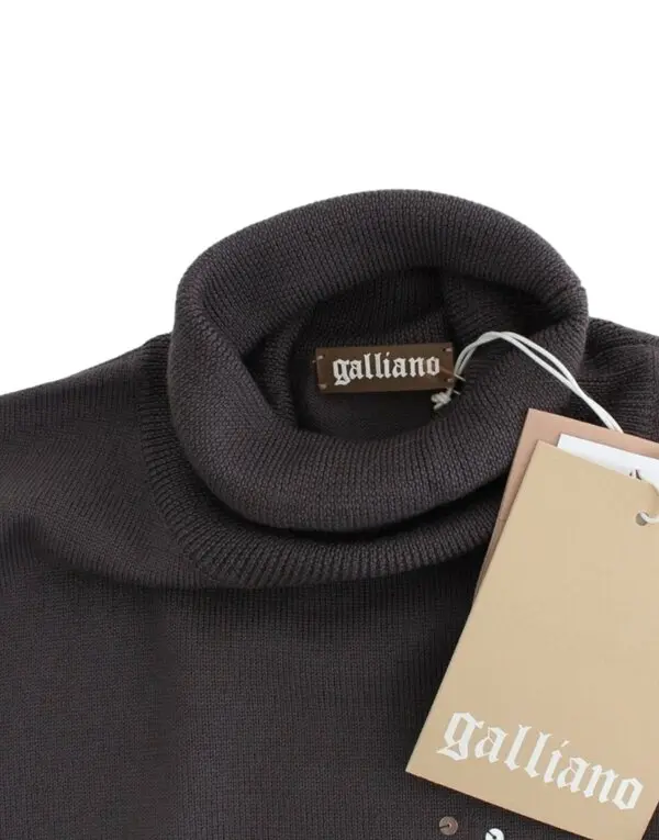 John Galliano Turtleneck Virgin Wool Jumper - Brown