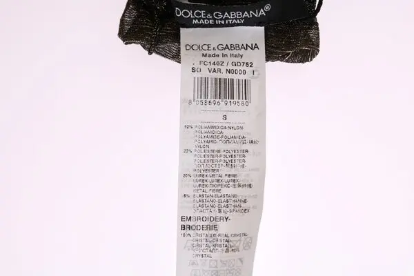 Dolce & Gabbana Floral Crystal Embellished Stockings