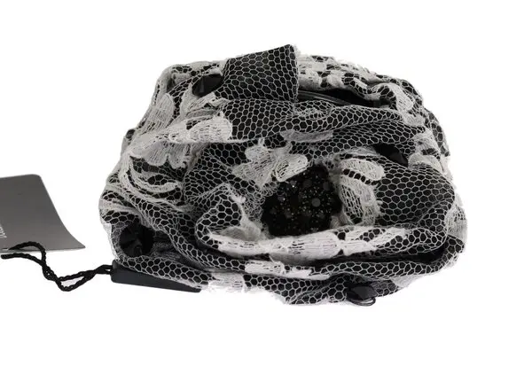 Dolce & Gabbana Floral Lace Crystal Hair Claw - White