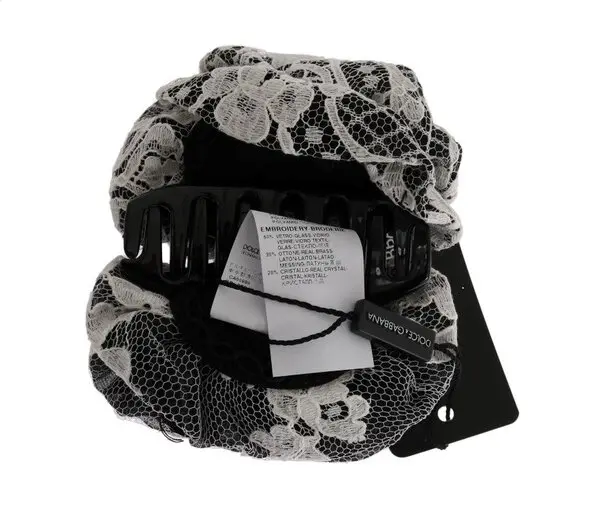 Dolce & Gabbana Floral Lace Crystal Hair Claw