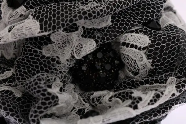 Dolce & Gabbana Floral Lace Crystal Hair Claw