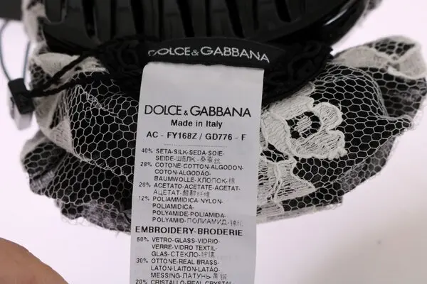 Dolce & Gabbana Floral Lace Crystal Hair Claw