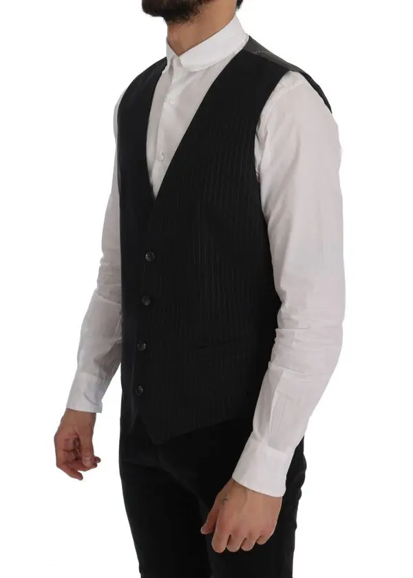 Dolce & Gabbana Staff Striped Vest - Gray