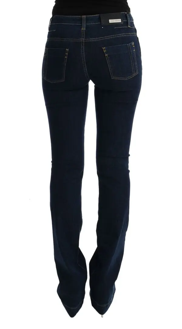 Costume National Blue Cotton Bootcut Jeans - Red