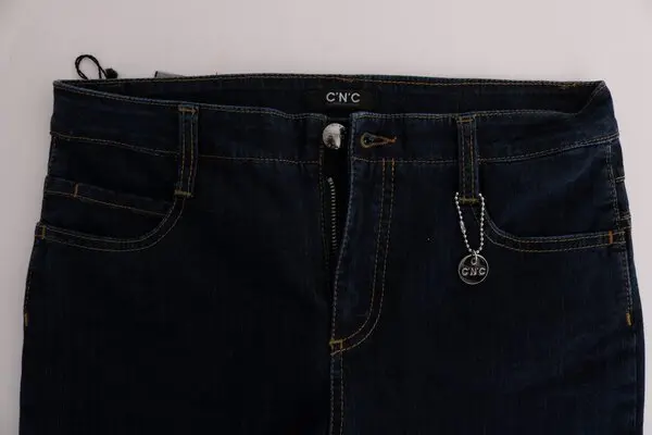 Costume National Blue Cotton Bootcut Jeans - Red