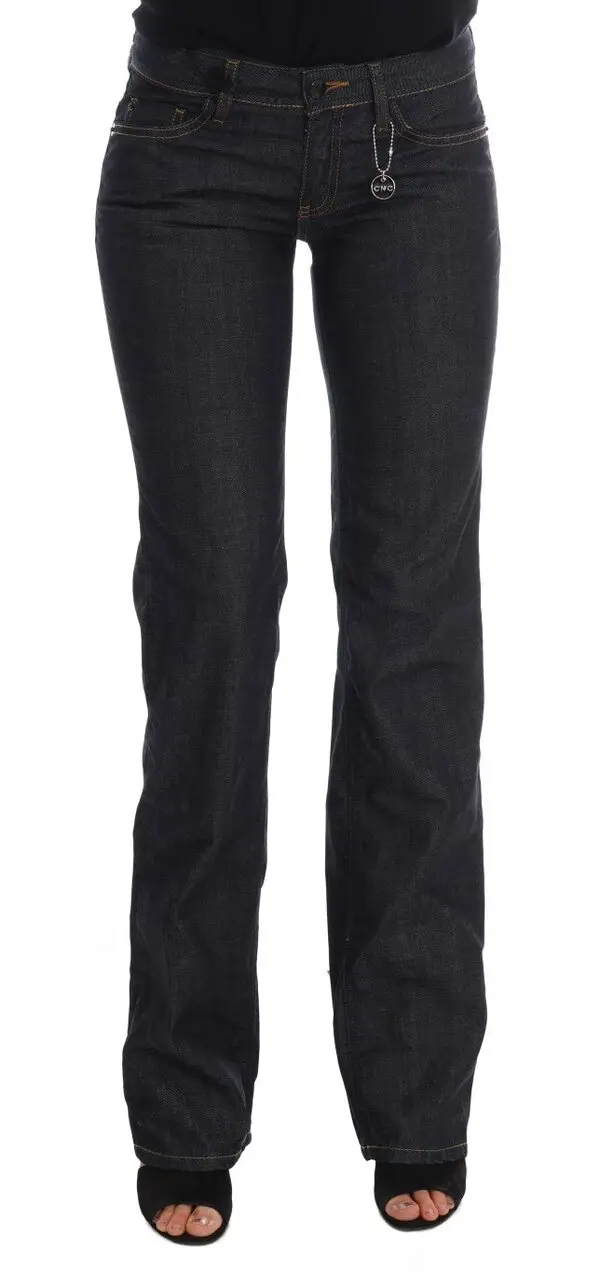 Costume National Classic Fit Dark Wash Denim Jeans - Blue