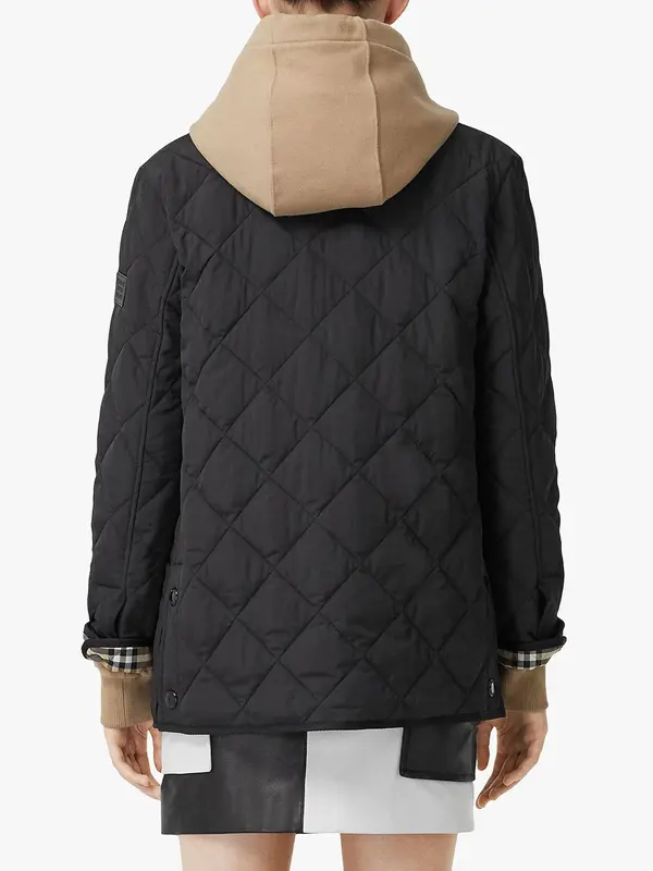 Burberry Diamond Quilted Thermoregulated Barn Jacket - Black