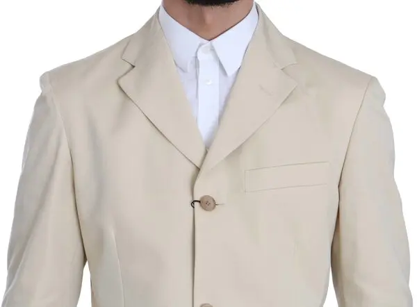 ROMEO GIGLI Two Piece 3 Button Cotton Solid Suit