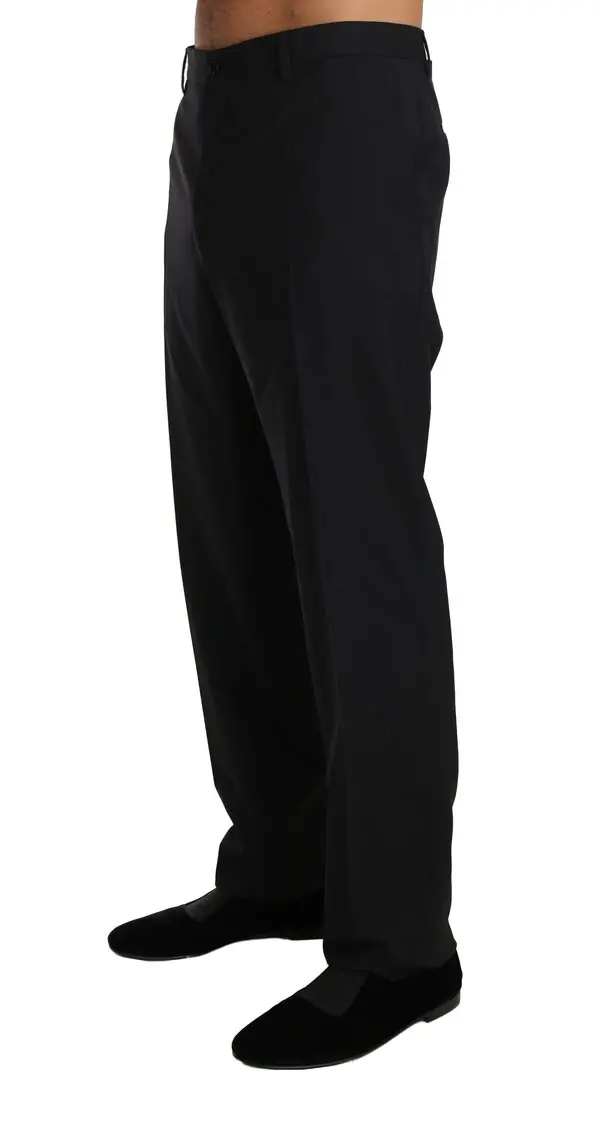 Dolce & Gabbana Wool Stretch Formal Trousers - Black