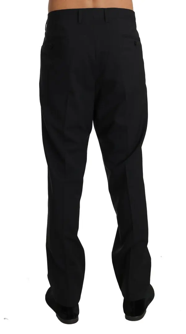 Dolce & Gabbana Wool Stretch Formal Trousers - Black