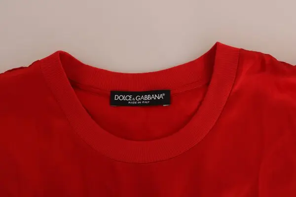 Dolce & Gabbana Silk T-shirt With Embroidery