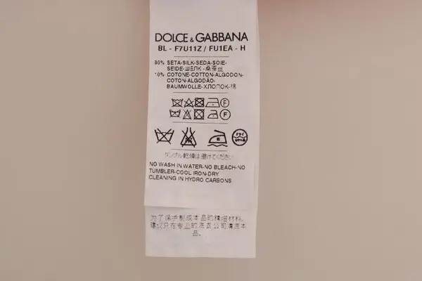 Dolce & Gabbana Silk T-shirt With Embroidery