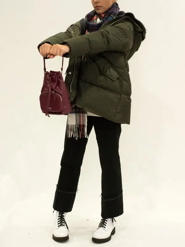 LA ROSE Leather Satchel - Blue