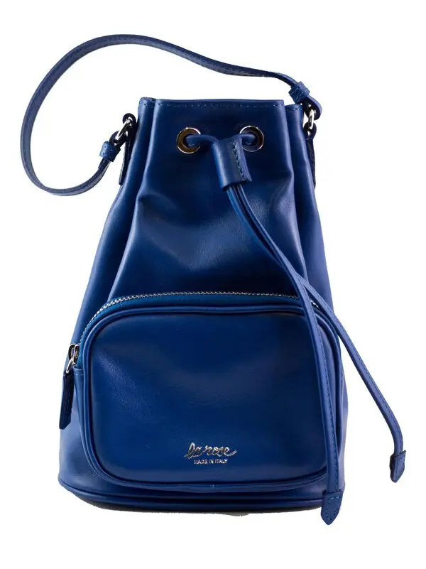 LA ROSE Leather Satchel - Blue