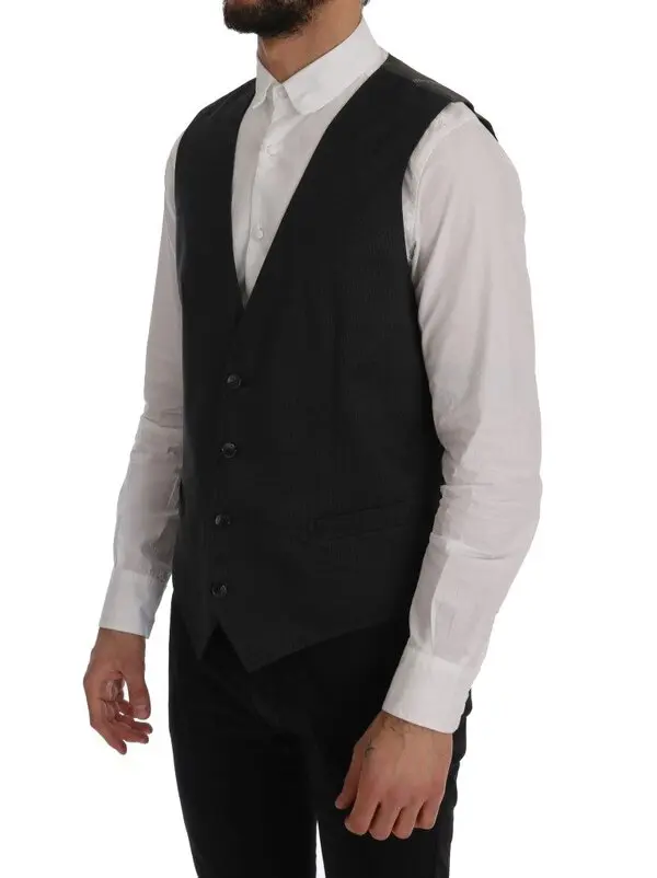 Dolce & Gabbana Staff Cotton Rayon Vest - Gray